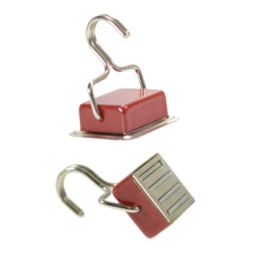 Ferrite Holding Magnet w/Hook - 33 x 25 x 15mm Red – Magnet UK